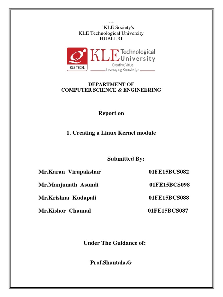 Department of Computer Science & Engineering: - + 'KLE Society's KLE ...