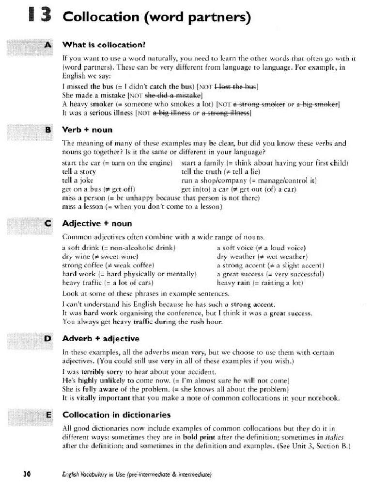 Cambridge - English Vocabulary in Use - Pre-Intermediate & Intermediate ...