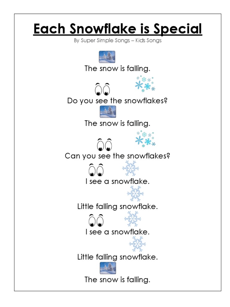 Each Snowflake Is Special | PDF | Poetry