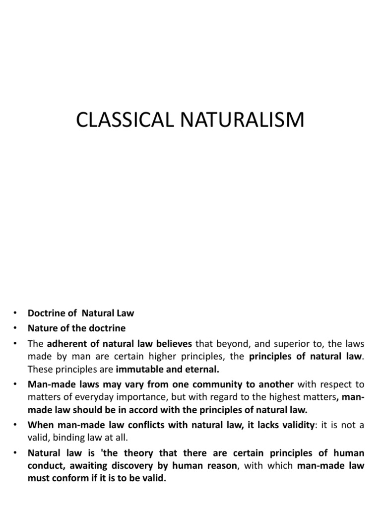 Classical Naturalism | PDF | Natural Law | Thomas Aquinas