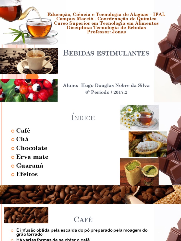 Bebidas estimulantes | Chocolate | Chá