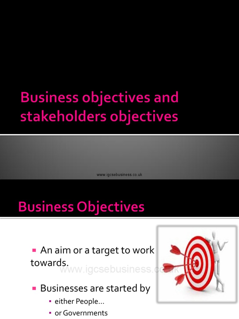 Business Objectives and Stakeholders Objectives Presentation | Profit ...