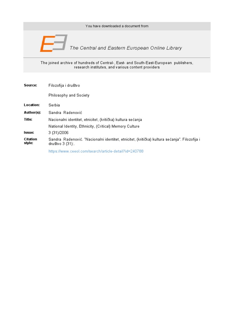 National-Identity-Ethnicity-Critical-Memory-Culture - Content File PDF ...