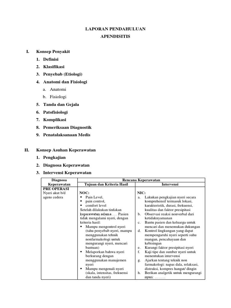 Format Laporan Pendahuluan | PDF