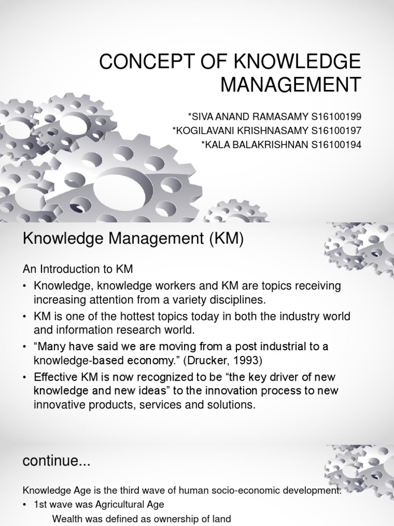 Concept of Knowledge Management | PDF | Knowledge Management | Knowledge