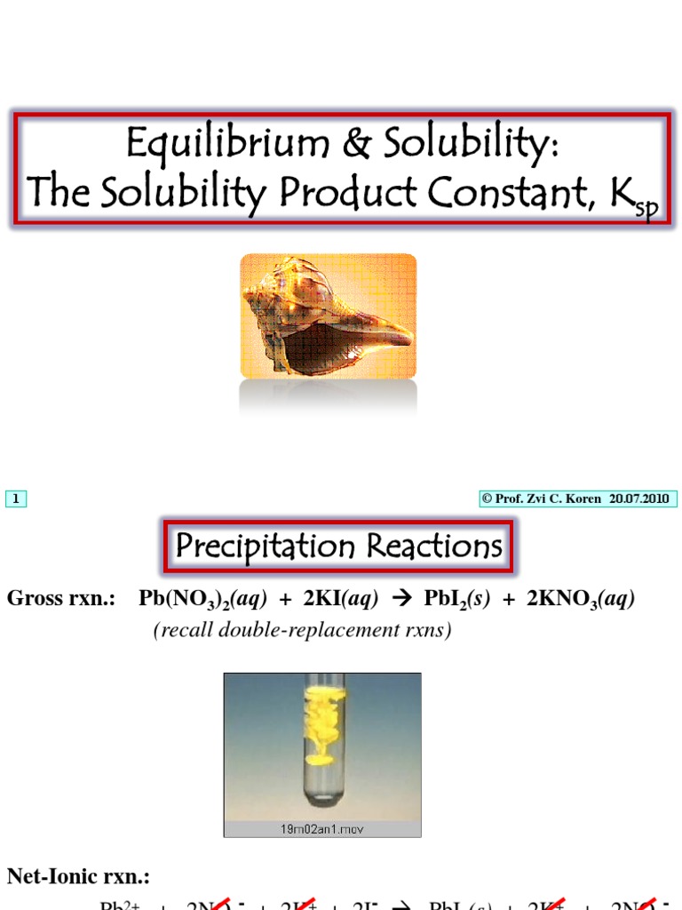 06-ksp | Solubility | Precipitation (Chemistry)