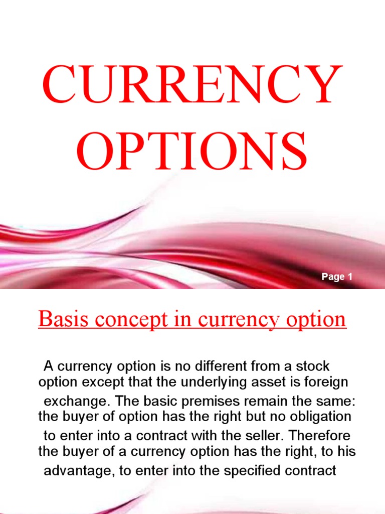 Currency Options: Free Powerpoint Templates | PDF | Option (Finance ...