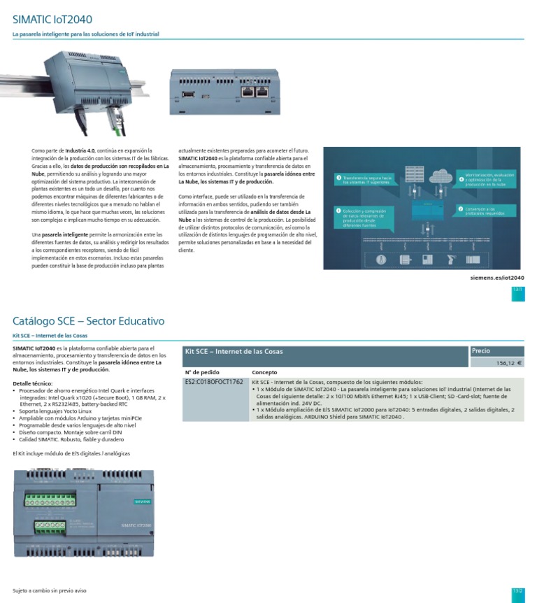 SIMATIC IoT2040: Una pasarela inteligente para la integración de datos ...