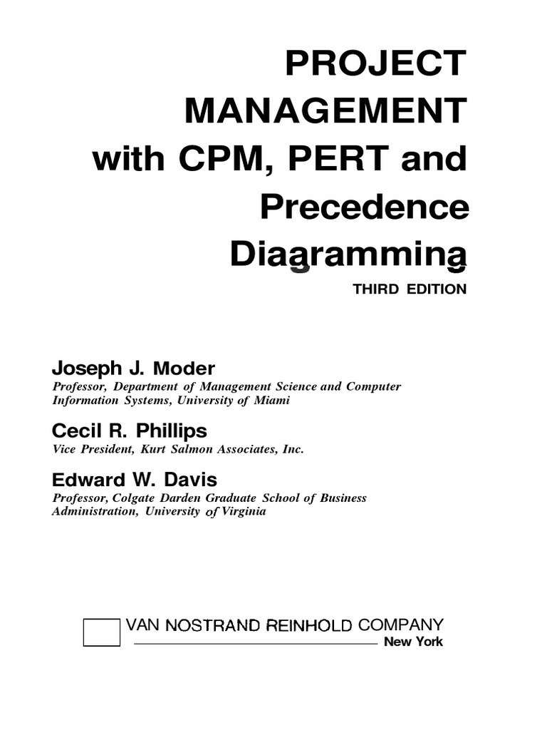 Joseph J. Moder, Cecil R. Phillips, Edward W. Davis-Project Management ...
