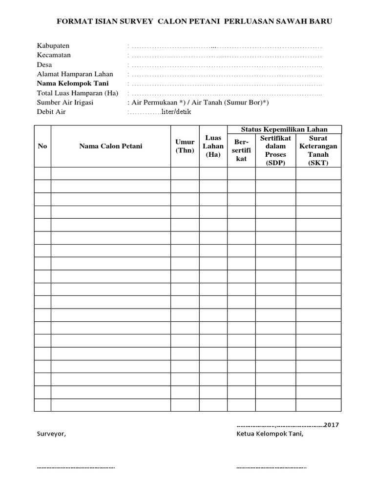 Format Isian CPCL | PDF