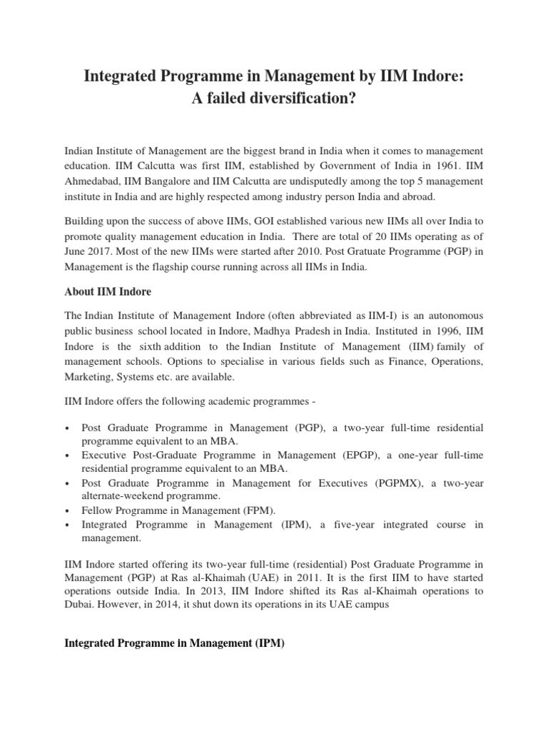 A10 - Case Iim Indore Ipm | PDF | Academia | Cognition