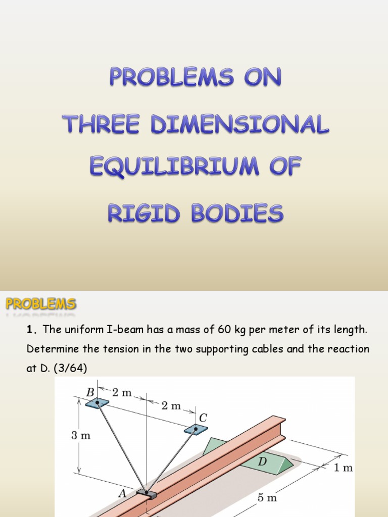 B16 Statics_Equilibrium of Rigid Bodies in Three Dimensions - Problems ...
