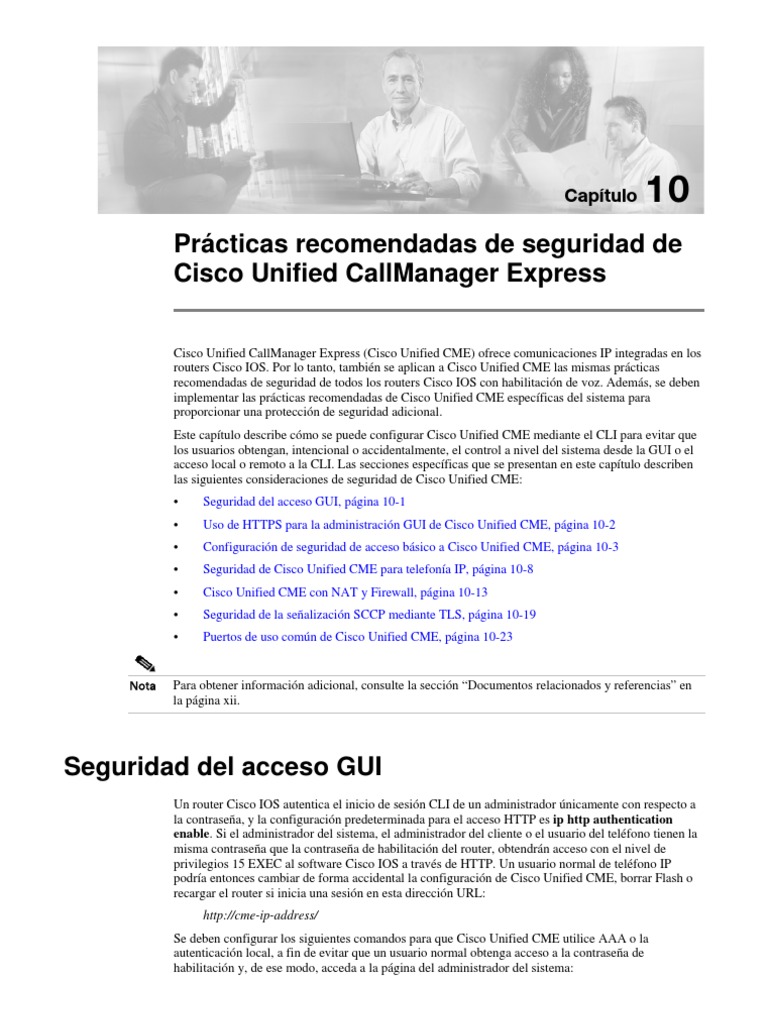 07 05 Cisco Call Manager Express c10 Practicas Seguras | PDF ...
