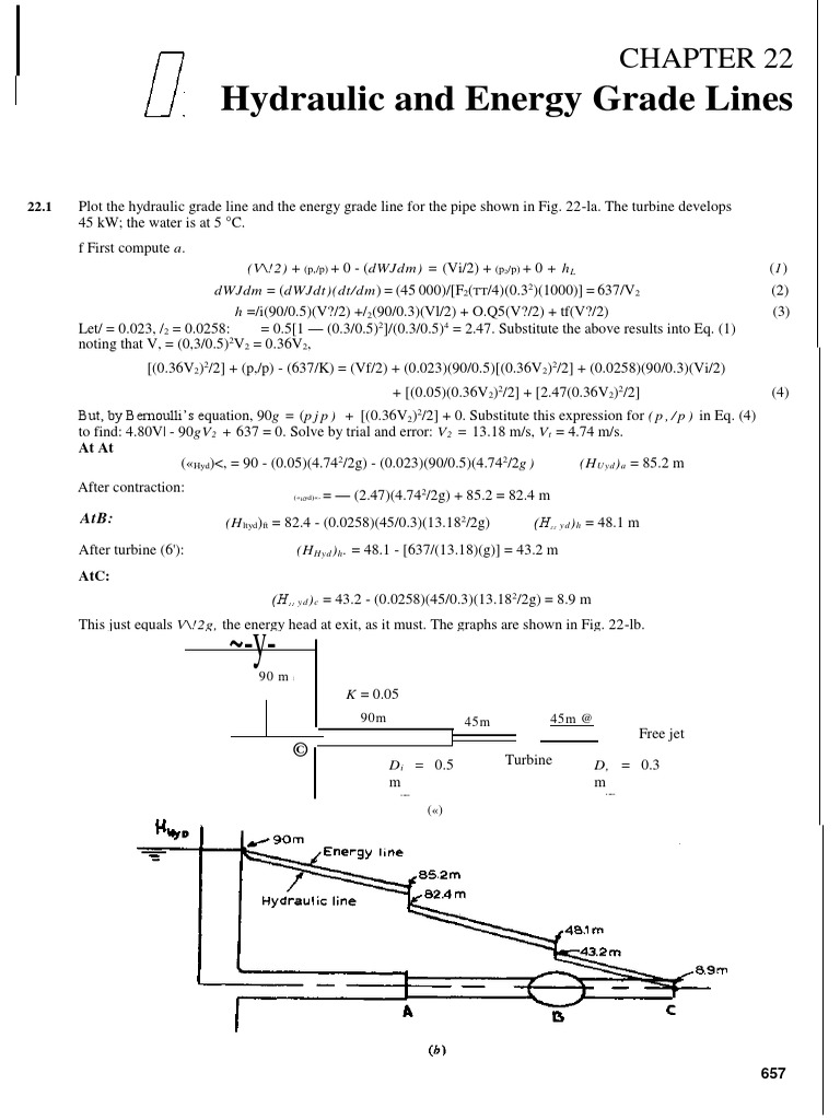 Chapter 22 Hudraulic and Energy Grade Lines | PDF | Pump | Plumbing