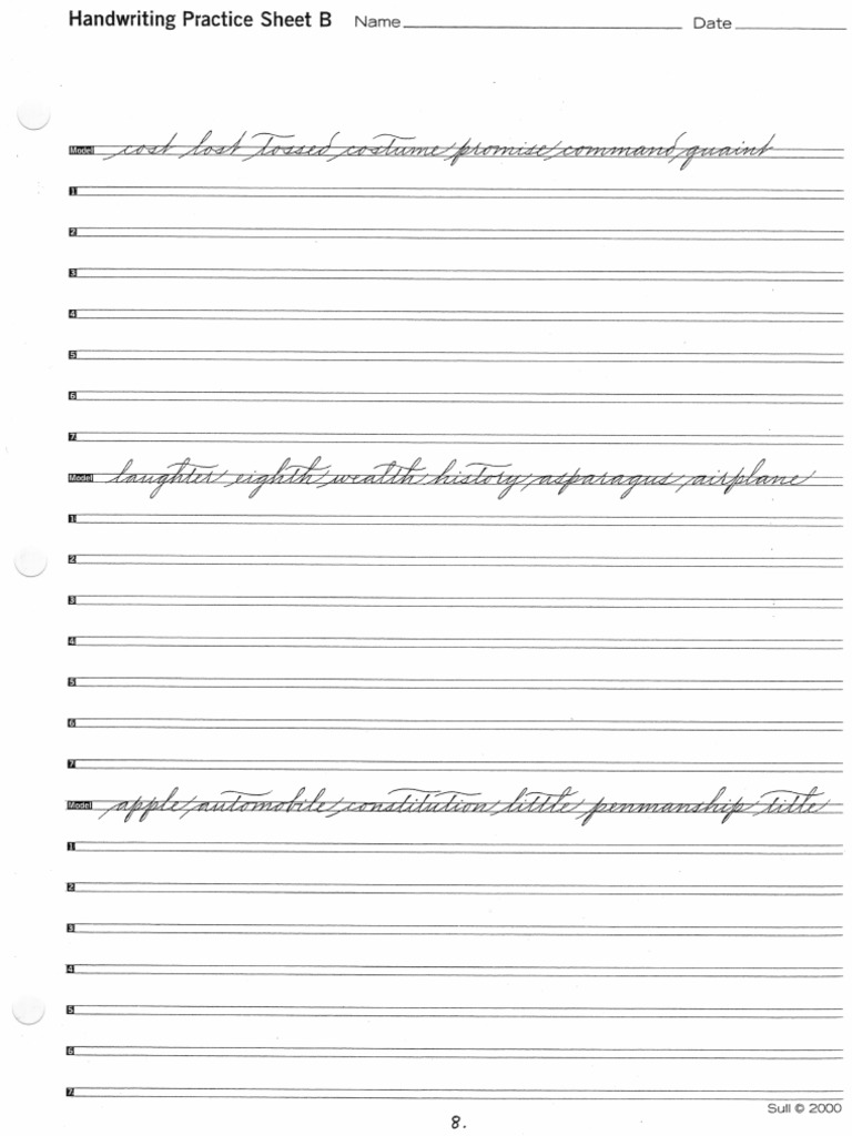 Michael Sull - Spencerian Script Practice Set 13 | PDF