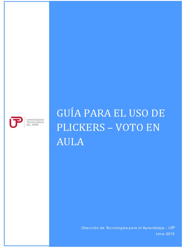 Plickers Guia de Uso PDF | PDF | Point and Click | Software libre
