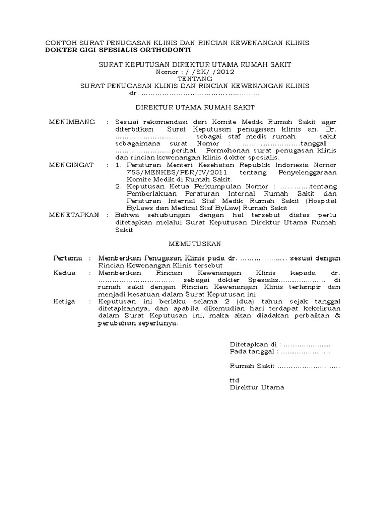 Contoh RKK SP Ort | PDF