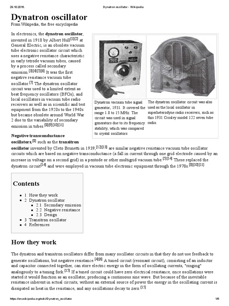 Dynatron Oscillator | Electromagnetism | Electrical Engineering