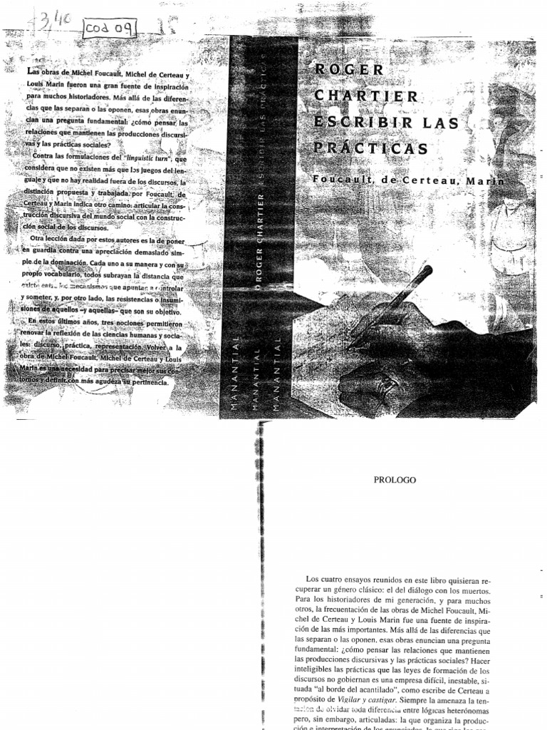 Chartier Escribir Las Practicas PDF | PDF