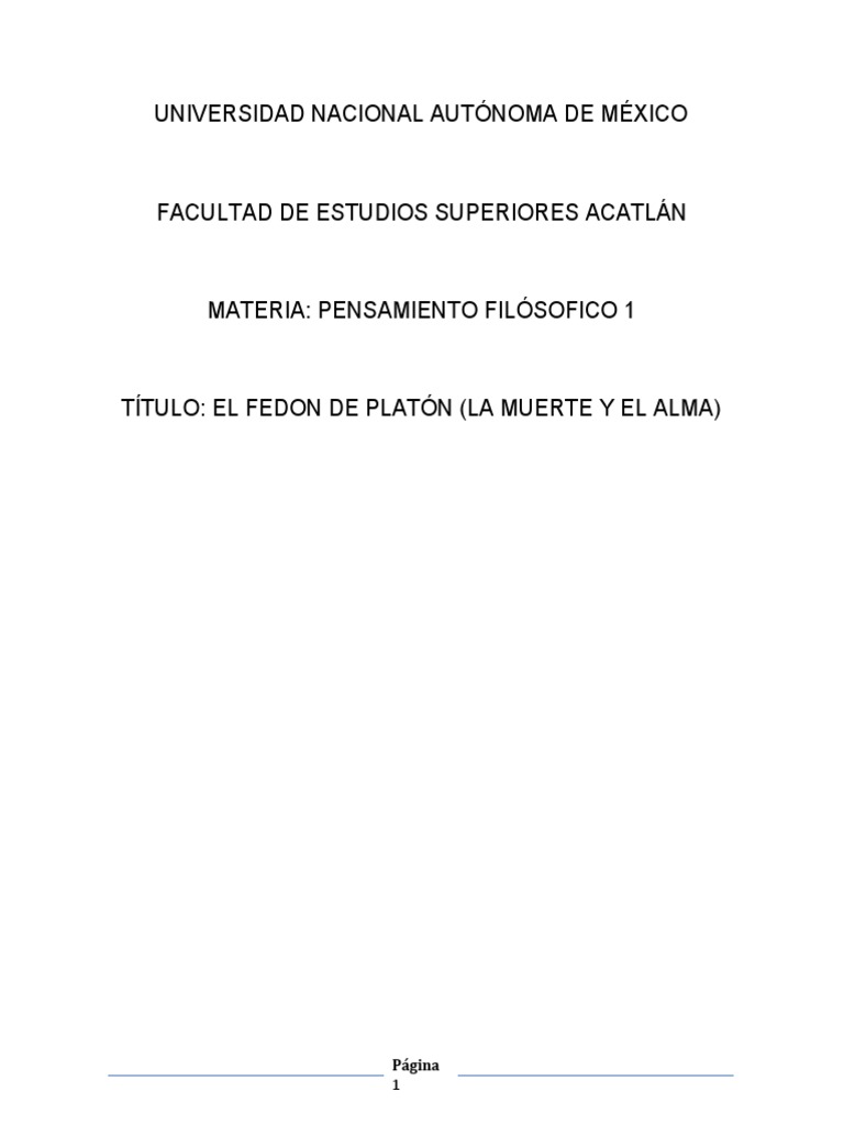 El Fedon de Platón | PDF | Alma | Muerte El Fedon de Platón | PDF | Alma | Muerte
