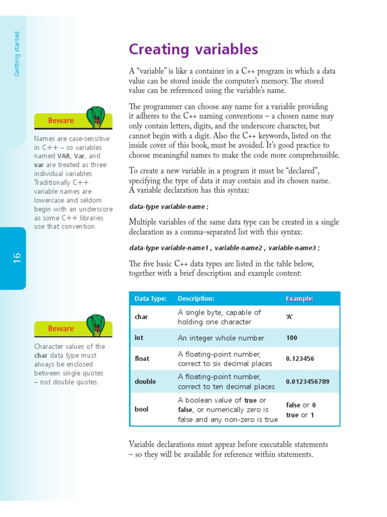 Creating Variables: VAR Var Var | PDF | Variable (Computer Science ...