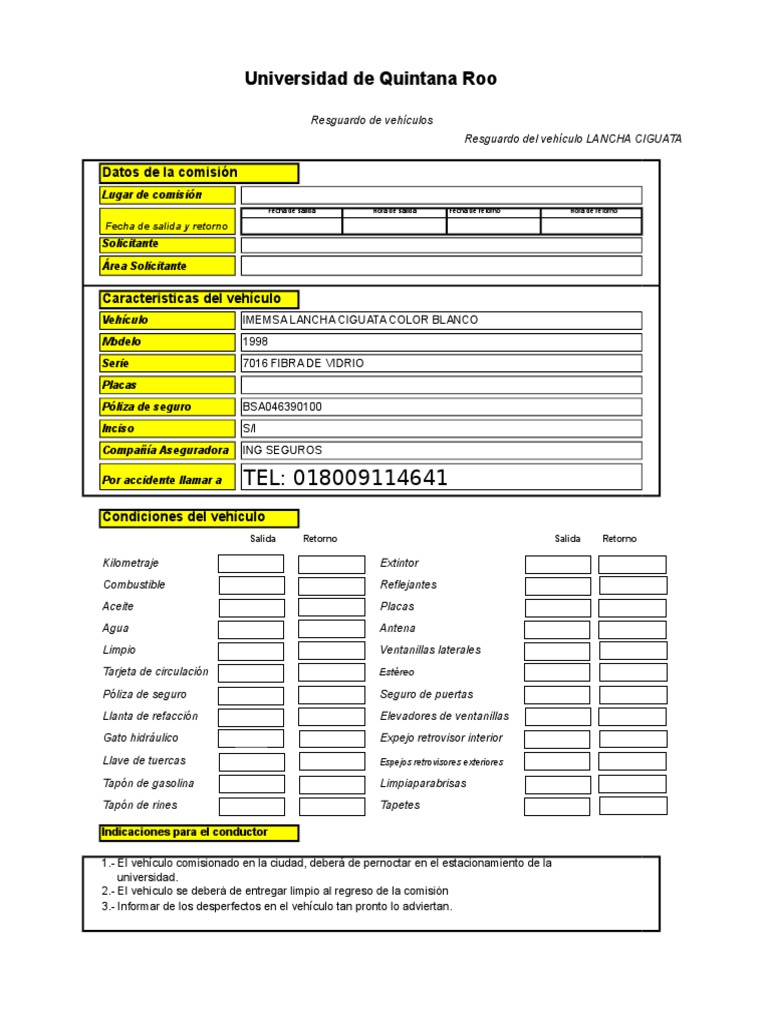 Resguardo Vehiculos Modelo | PDF | Póliza de seguros | Seguro