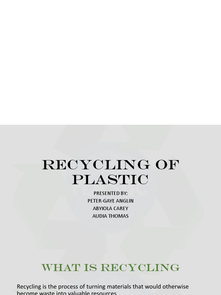 Recycling of Plastics | PDF | Recycling | Plastic