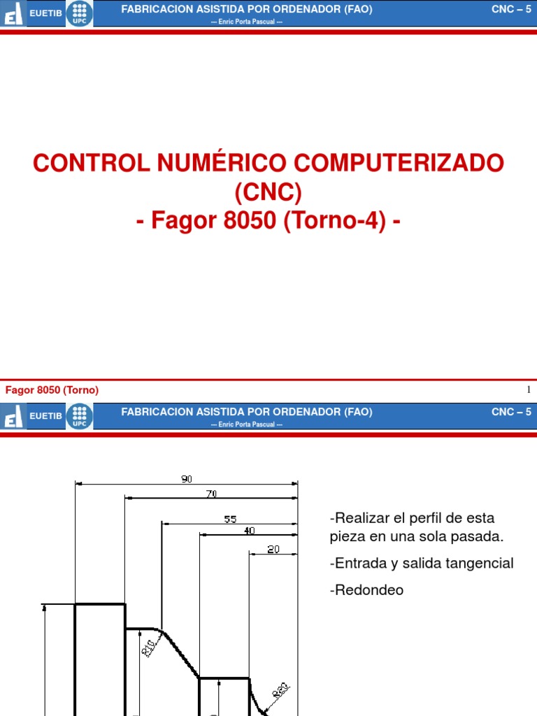Guia Teoria CNC Torno 5 | PDF | Perforar | Control numerico