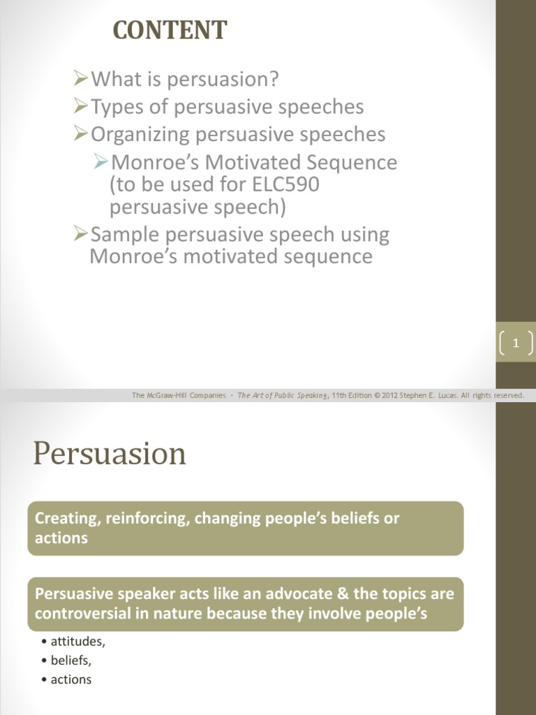 Persuasive Speech Materials | PDF | Persuasion | Public Speaking