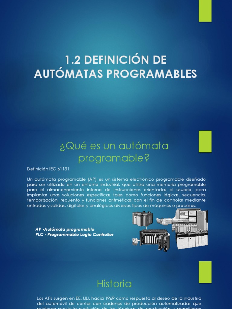 Definición de Autómatas Programables | PDF | Controlador lógico programable | Ciencia y Tecnología