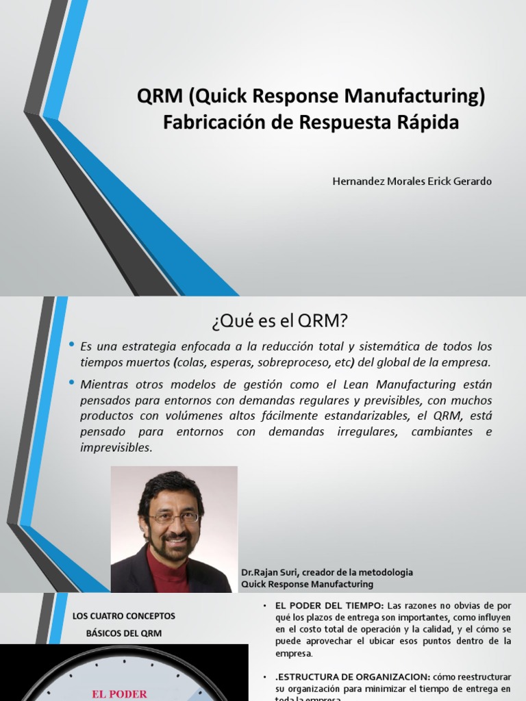 QRM (Quick Response Manufacturing) | PDF | Planificación | Calidad ...