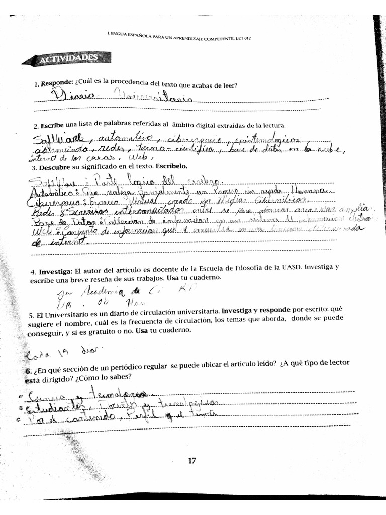 Letras 012-Juana Montero y Riselda Perdomo Unidad 1 | PDF