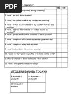 Behavior Reflection Sheet Template | PDF | Self-Improvement