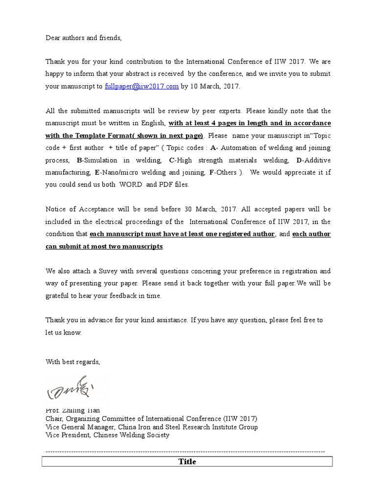 Template For Fullpaper Submission | PDF | Welding | Construction