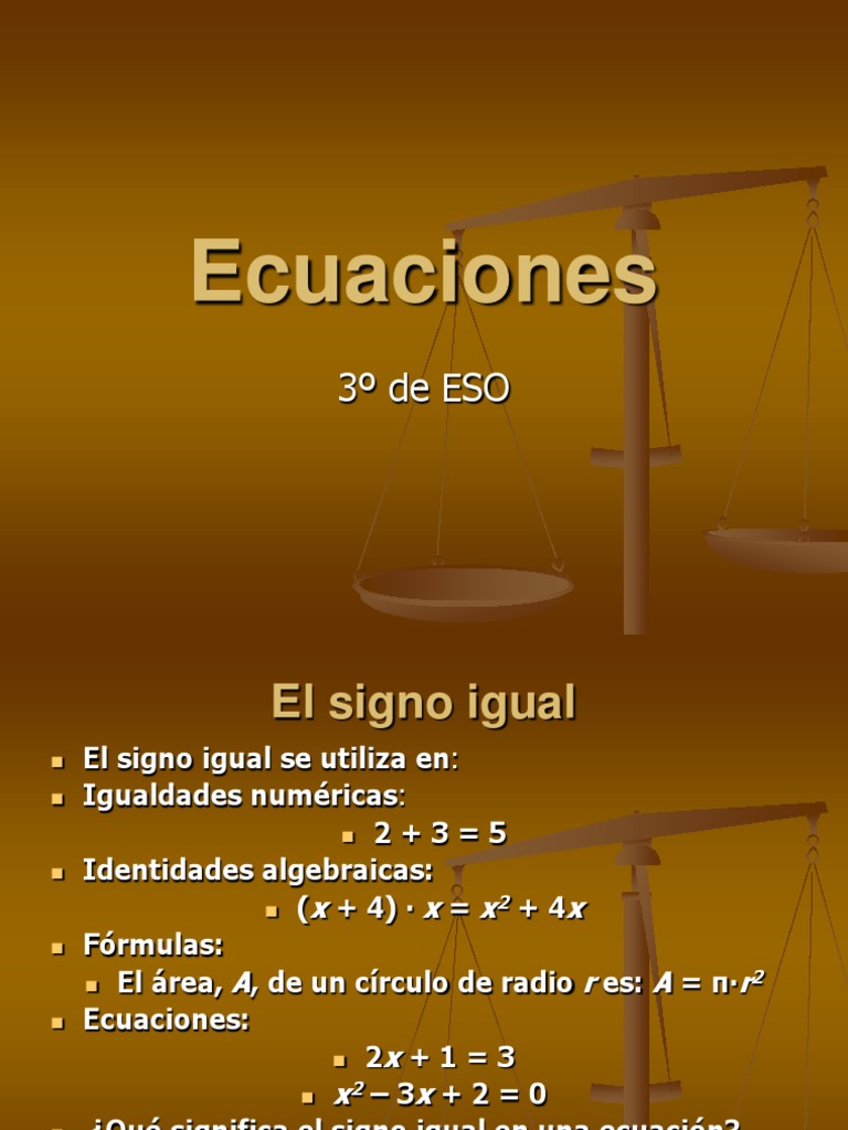 PowerPoint Ecuaciones | PDF | Ecuaciones | Ecuación cuadrática