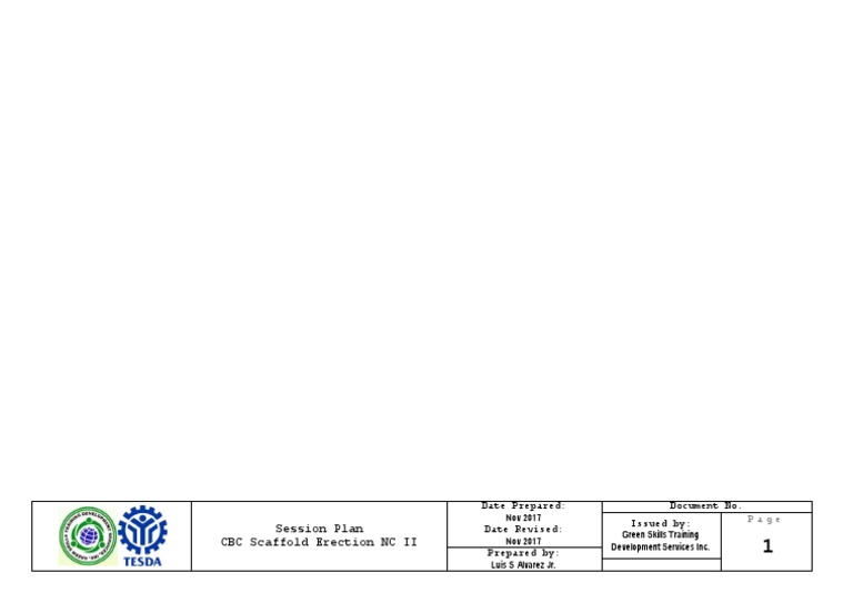 CBC Scaffold Erection Plan | PDF