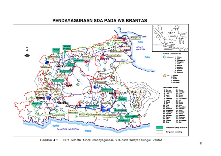 Peta Tematik Aspek Pendayagunaan Sumber Daya Air Wilayah Sungai Brantas ...