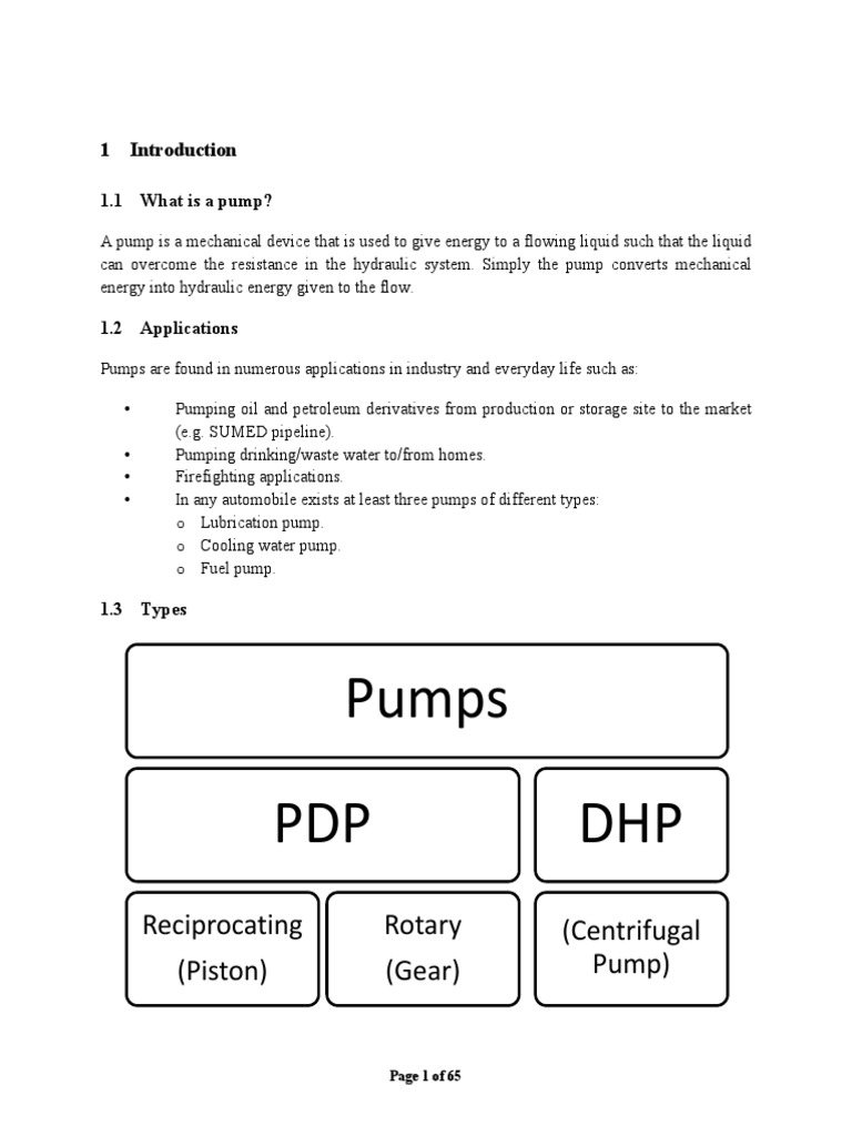 Overview of Pump Types and Mechanics | PDF | Pump | Evaporation