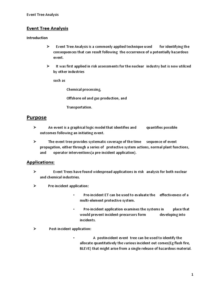 Event Tree Analysis | PDF | Safety | Systems Science