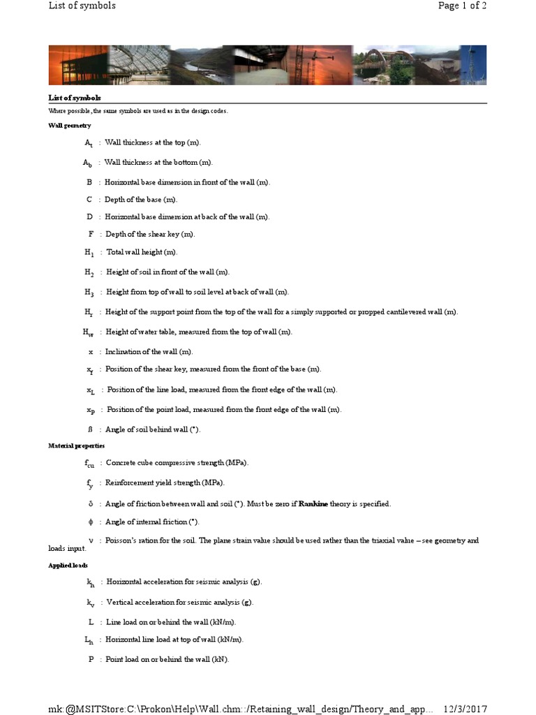 MK @MSITStore C Prokon Help Wall - CHM Retaining Wall Design T | PDF ...