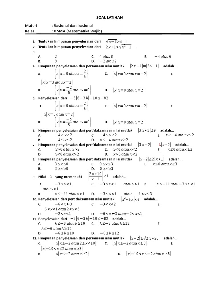 Rasional Dan Irasional | PDF