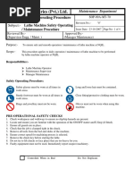 Standard Operation Sheet Template | PDF