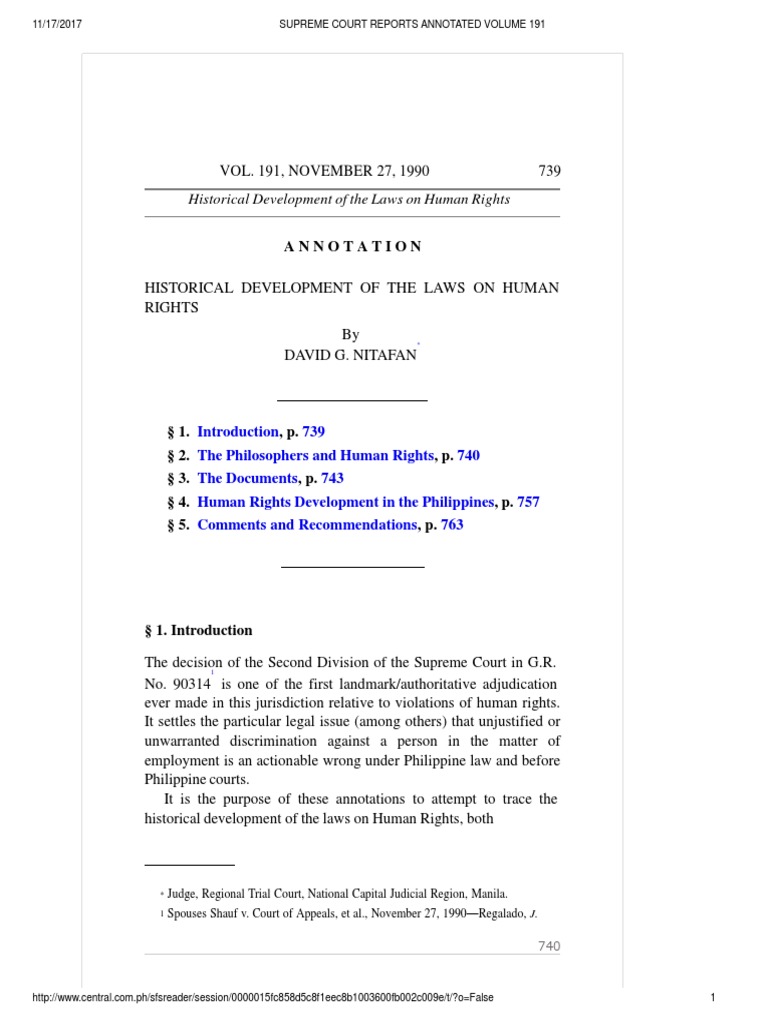 Historical Development of The Law On HUman Rights | PDF | United States ...