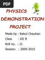 Physics Investigatory Project On Interference of Light | PDF ...