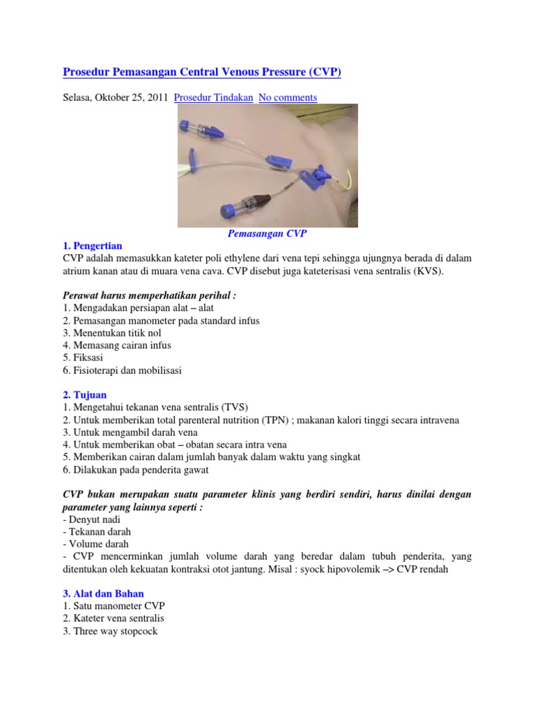 Pemeriksaan CVP | PDF