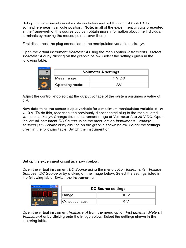 Voltmeter A Settings | PDF | Voltage | Electrical Connector