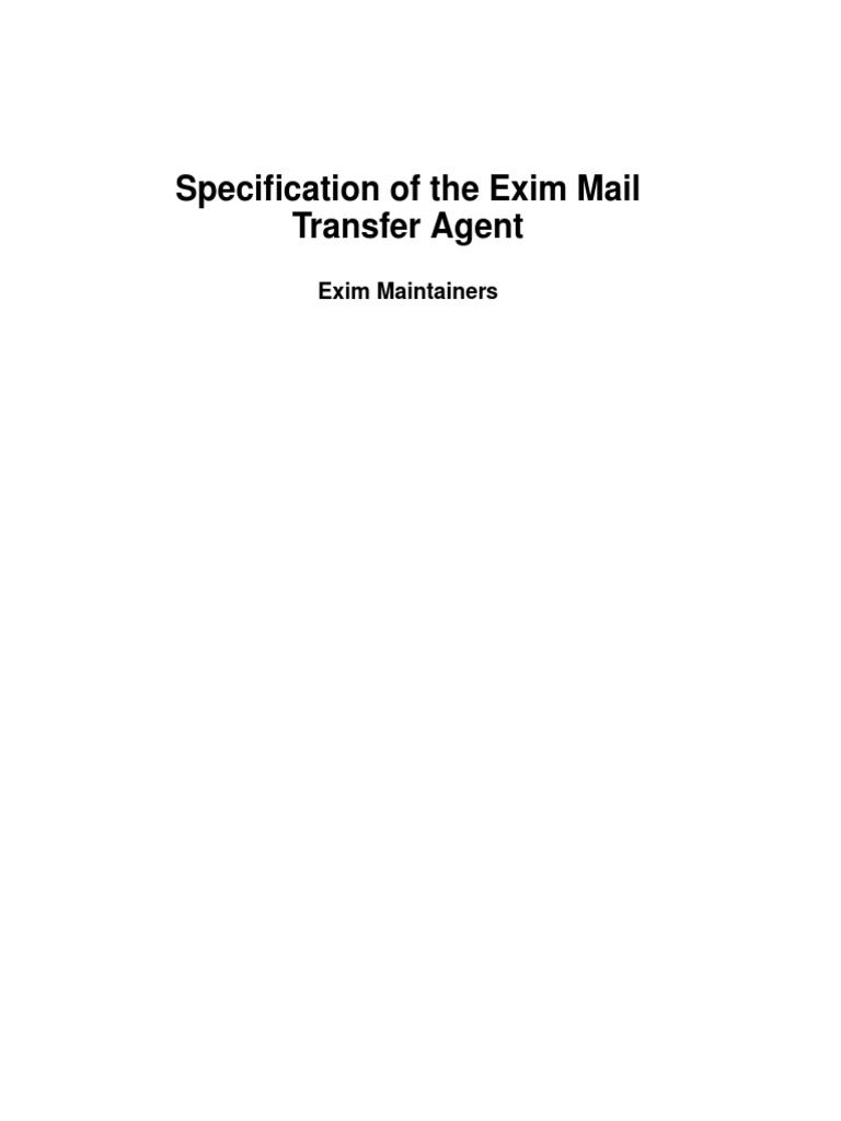 EXIM Specification | PDF | Transport Layer Security | Public Key ...