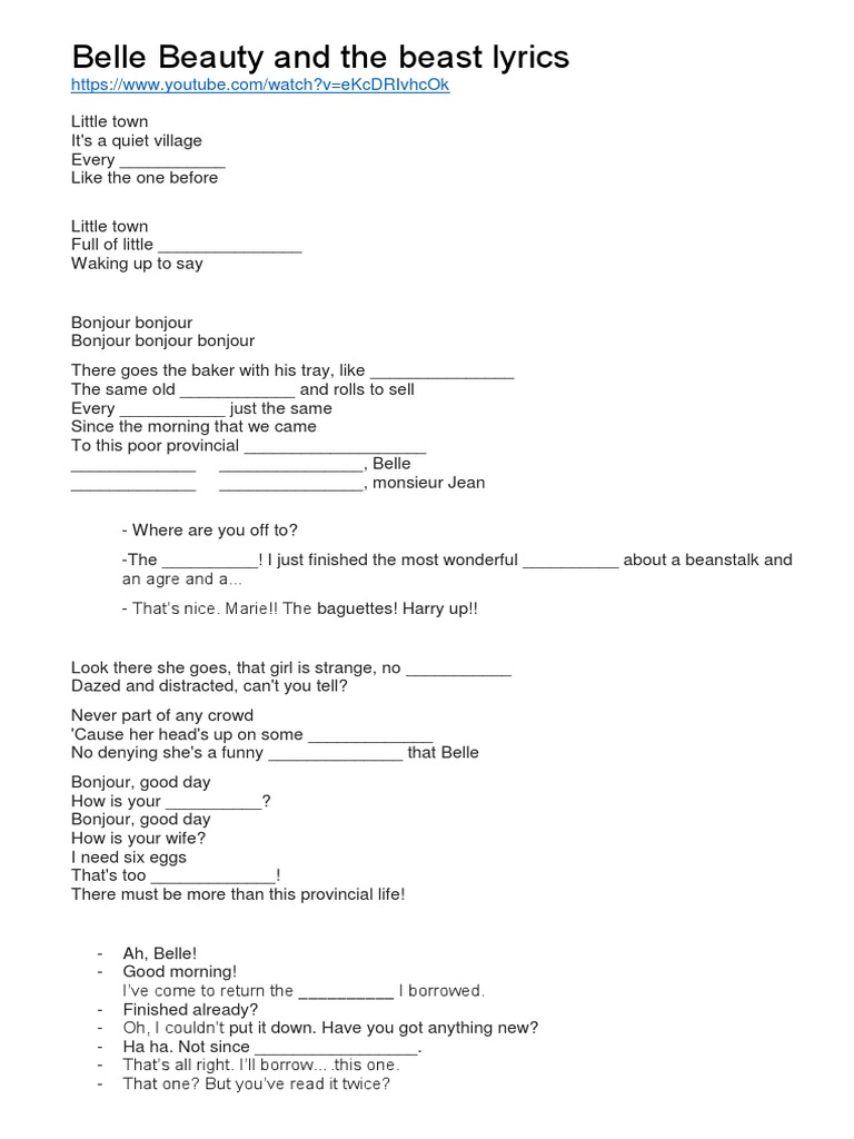 La Bella y La Bestia | PDF | Leisure | Entertainment (General)