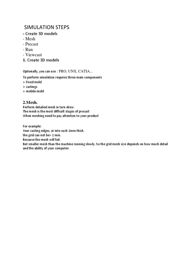 Procast Short Tutorial PDF | PDF | Computers