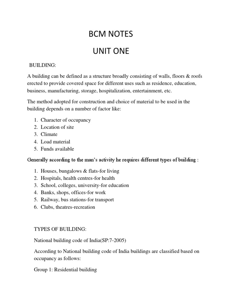 BCM Notes | PDF | Deep Foundation | Foundation (Engineering)